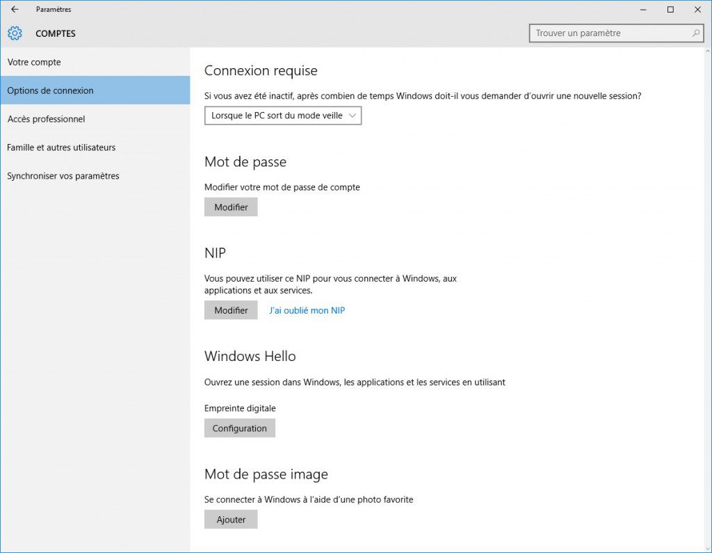 Configurer Windows Hello dans Windows 10 - MSNLoop