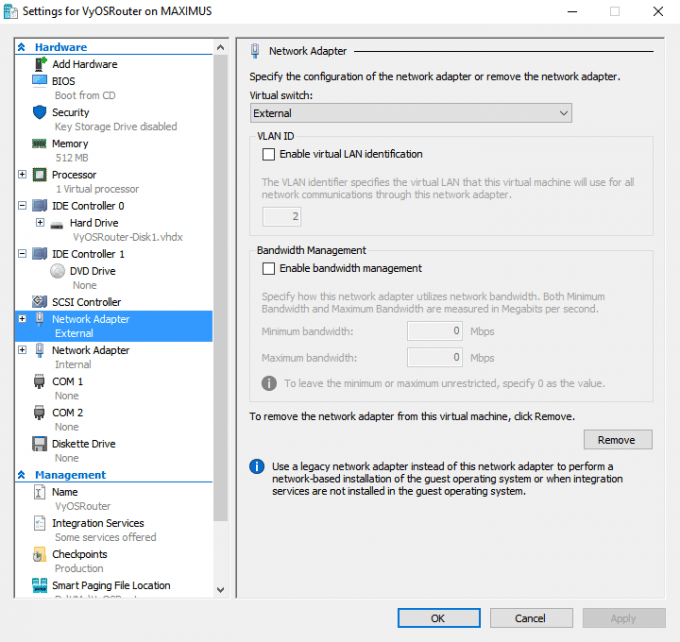 Utiliser un routeur VyOS Hyper-V dans votre lab - MSNLoop